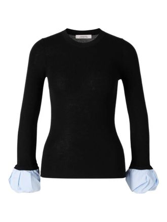 Dorothee Schumacher ruffled-cuff knitted top - Schwarz