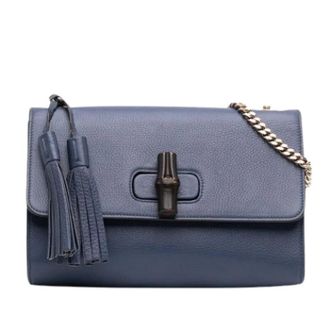 Gucci Pre-owned Bamboo Twist Lock Crossbody Bag - - Pre-owned - Damen - Blau - ONE SIZE