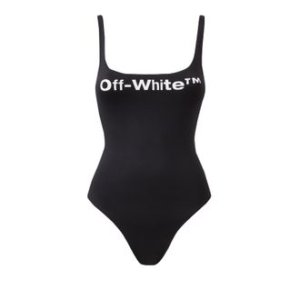 Off-white Off White - Bounce Helvetica Badeanzug f&uuml;r Damen (Schwarz/Wei&szlig;)