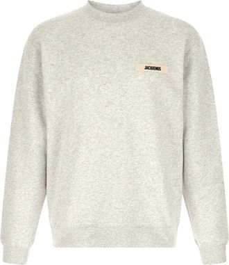 Jacquemus Homme, Sweatshirts et sweats &agrave; capuche, Gris, Taille: 2XL Le SweaT-shirt Gros Grain
