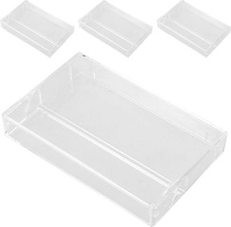 NUOBESTY TOGEVAL 4 St&uuml;ck Kassettenaufbewahrungsbox aus Transparentem Polystyrol Passgenauer Robuster Kassettenhalter f&uuml;r Audiokassetten Schutzbox f&uuml;r Sammler D