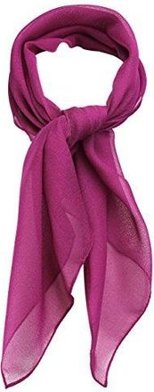 TigerTie Foulard en mousseline fine pour femme - Couleur unie - Dimensions : 58 x 58 cm, magenta, Taille Unique