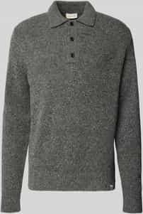 Calvin Klein Jeans Strickpullover aus Woll-Mix mit Polokragen