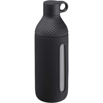 WMF Waterkant Trinkflasche Glas 500ml, Borosilikatglas, Trinkflasche mit Schutzh&uuml;lle, Glasflasche Kohlens&auml;ure geeignet, Drehverschluss, auslaufsicher