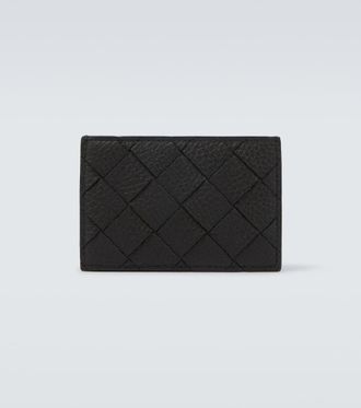 Bottega Veneta Porte-cartes Intrecciato en cuir