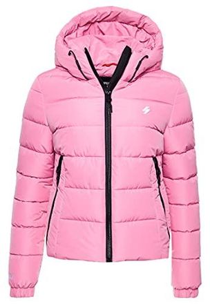 Superdry Spirit Sports Puffer Veste &agrave; Capuche pour Femme - Rose - XS