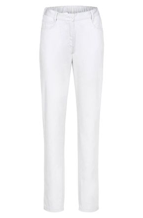 Greiff Damen Hose RF Regular Fit - 5 Pocket - Schnitt - Gummibund hinten, Weiß, Größe 38