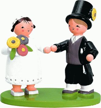 KWO Olbernhau Olbernhau Brautpaar, 7 cm, Mehrfarbig