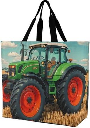 Generic Tracteur Agricole Sac Fourre Tout D&eacute;contract&eacute; Sacs R&eacute;utilisable Sac Fourre-Tout Pour Plage Travail Shopping