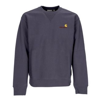 Carhartt Work in Progress Script Sweat Crewneck Sweatshirt Soft Fit - - Sweatshirts & Hoodies - Herren - Blau - XL