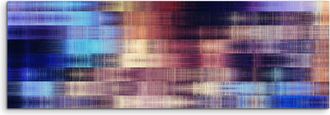 Paul Sinus Art Leinwandbild 150x50cm Bild - Geometrische Strukturen in Blau- und Braunt&ouml;nen