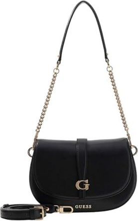 Guess sac &agrave; &eacute;paule bandouli&egrave;re Carrie Flap Shoulder Bag Black noir
