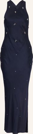 Claudie Pierlot Claudie Pierlot Satinkleid Mit Schmucksteinen blau