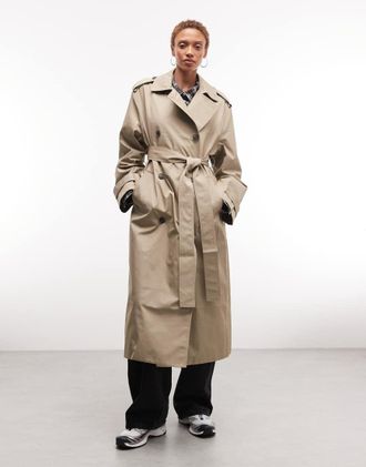 Weekday Trench-coat oversize - Beige-Brown