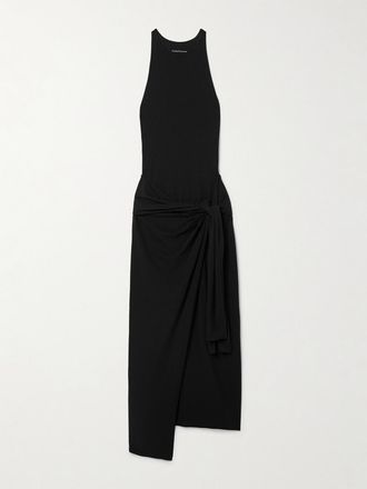 Another Tomorrow + Net Sustain Midikleid Aus Stretch-jersey - Schwarz