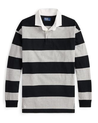 Ralph Lauren Oversized Rugbyshirt mit Blockstreifen und Kontrastkragen in