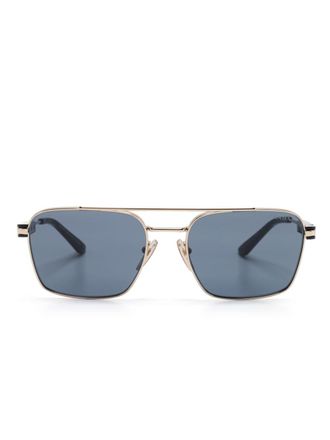 Prada lunettes de soleil &agrave; monture pilote - Noir