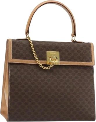Celine Pre-owned Sac &agrave; main vintage Macadam Canvas - Femme - Pre-owned - Brun - Taille: ONE Size