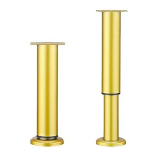 Generic 2er-Pack Tischbeine, verstellbare Metall-Fr&uuml;hst&uuml;cksbarbeine, 72-110 cm H&ouml;he, 50 mm Durchmesser, wei&szlig;e M&ouml;belf&uuml;&szlig;e(Gold)