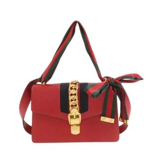 Gucci Pre-owned Sylvie Leather Shoulder Bag - Femme - Pre-owned - Rouge - Taille: ONE Size