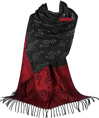 GFM Echarpe à motif de notes de musique (MUP2-BHLL)