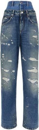 Dolce & Gabbana Femme, Jeans, Bleu, Taille: 36 FR Double Waisted Jeans