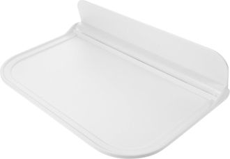 BESPORTBLE Weißes Faltbares Wandregal Bad Lagerregal aus Robustem Material Platzsparendes Aufbewahrungsboard für Handtücher Kosmetik und Haushaltsgegenstände Vie