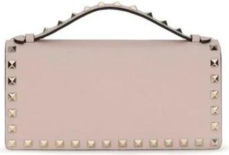 Valentino Garavani Rockstud Flap Clutch - - Bags - Damen - Rosa - ONE SIZE