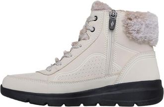 Skechers Femme Glacial Ultra Mountain Muse Botte Tendance, Natural/Black Synthetic, 40 EU