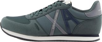 A|X Armani Exchange Herren Rio, Essential, Side Logo Sneaker, Green+ Night Sky, 39 EU