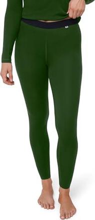Danish Endurance Leggings Thermiques en Laine Mérinos pour Femmes, sous-Vêtements Thermiques pour Femmes, sous-Vêtements de Base Chauds pour Femmes, Vert, 2XL