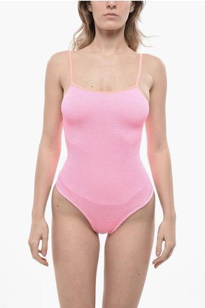 Reina Olga Ruched One-Piece Swimsuit with Open Back size One Size