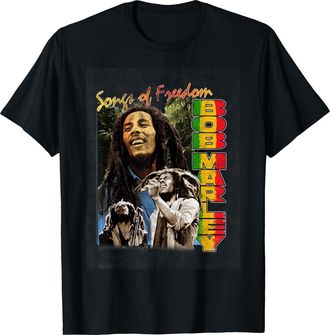 Bob Marley Freedom Vintage Reggae Musik von Rock Off T-Shirt