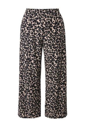 STUDIO UNTOLD Schlupfhose Hose Wide Legs Waffelstruktur Leo