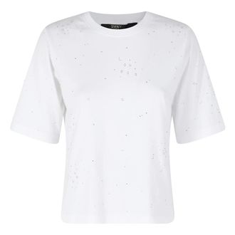 Seventy Femme, Tops, Blanc, Taille: 36 FR T-Shirt avec Strass