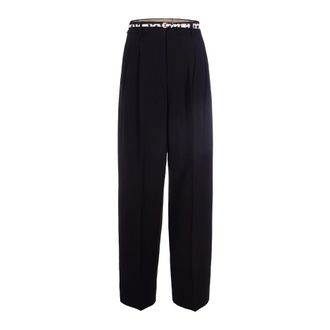 Max Mara Femme, Pantalons, Noir, Taille: 34 FR Corvino Wide Pantalons