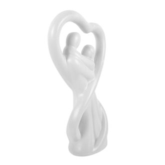 Cabilock Keramische Skulptur Abstrakte Statue f&uuml;r Tischdekoration Hochzeitsgeschenk Heimdekoration Keramikfigur f&uuml;r Wohnzimmer Valentinstag