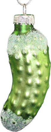 Krebs Glas Lauscha Kleine Weihnachtsgurke 7cm