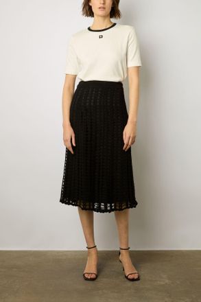 Gerard Darel Jupe mi-longue en crochet - DANIA - Noir