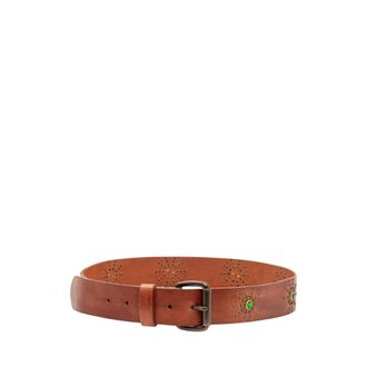 HTC Htc, Femme, Accessoires, Brun, Taille: 90 CM Ceinture Perfor&eacute;e &agrave; Clous