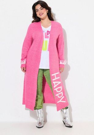 Angel Of Style Strickjacke Long-Strickjacke Straight Fit HAPPY-Statements