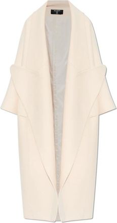 Balmain Femme, Manteaux, Rose, Taille: 36 FR Manteau Long avec Fente Simple