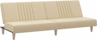 vidaXL Schlafsofa Creme Stoff vidaXL