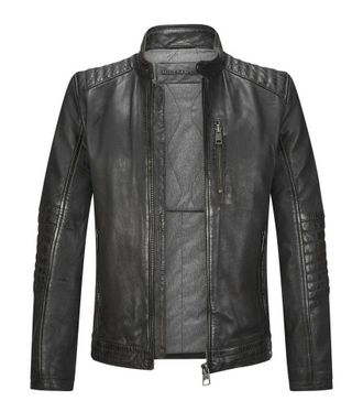 Milestone Lederjacke MSFloriano l&auml;ssige Bikerjacke im Vintage-Look aus Lammleder
