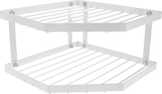 Valiclud SEWACC Eckregal aus Metall Doppellagig Platzsparender K&uuml;chen Arbeitsplatten Organizer f&uuml;r T&ouml;pfe und Gew&uuml;rze Stabiler K&uuml;chen Eckschrank Organizer f&uuml;r K