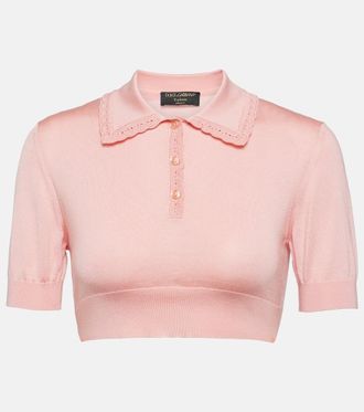 Dolce & Gabbana Cropped-Top Capri aus Seide