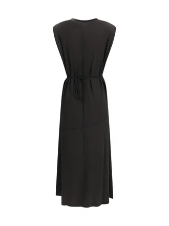 Pinko Womens Alexiana Jersey Dress Nero Limousine Acetate; Nylon; Elastane