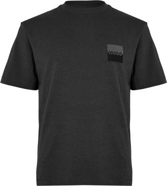 HUGO BOSS Hugo - T-Shirt f&uuml;r Herren, gerippt (Schwarz)