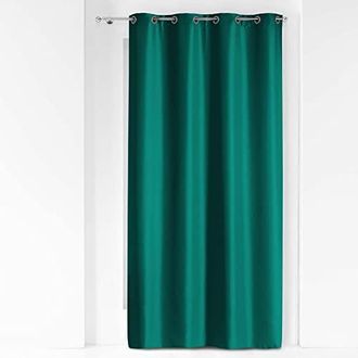 Douceur d'Intérieur Ösenvorhang, 140 x 260 cm, Polyester, einfarbig, Smaragd