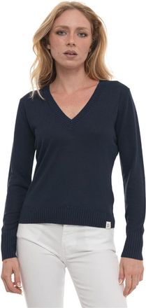 Peuterey Femme, Pulls, Bleu, Taille: 44 FR JAN VI 01 Pull V-encolure